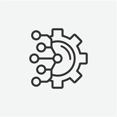 Linear Digital Transformation Icon Design Template Vector Illustration