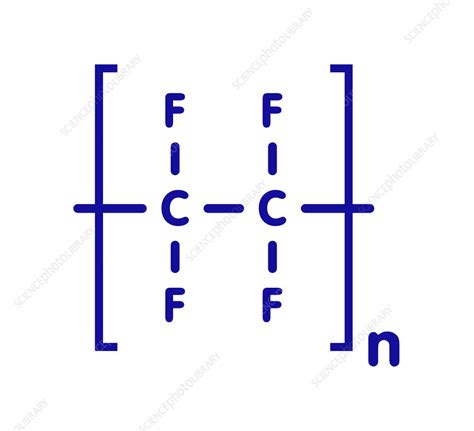 Polytetrafluoroethylene Polymer Chemical Structure Stock Image F027