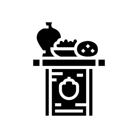 Shinsen Food Offering Shintoism Glyph Icon Vector Illustration 28085869