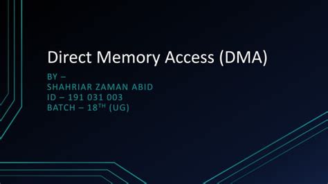 direct memory access dma pptx