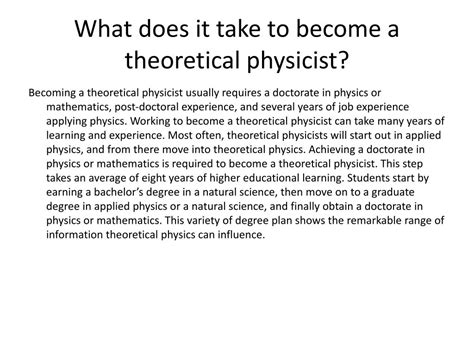 Ppt Theoretical Physics Powerpoint Presentation Free Download Id