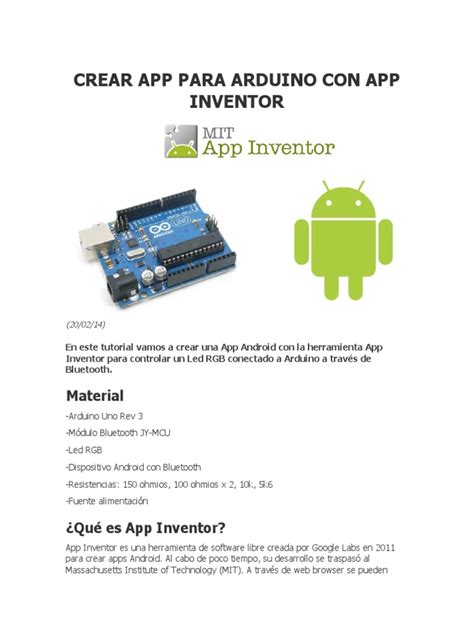 crear app para arduino con app inventor pdf aplicación movil