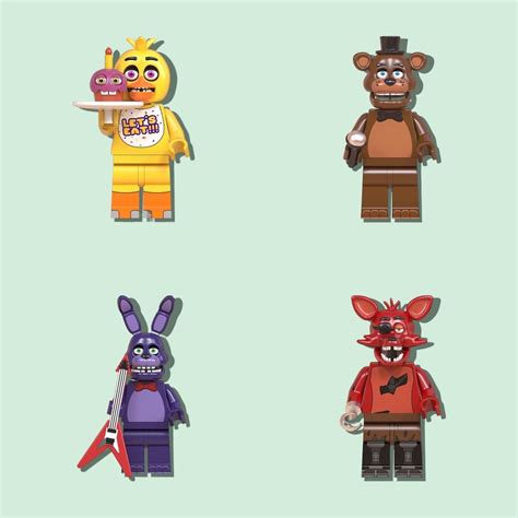 Five Nights At Freddys Lego Minifigures Etsy Uk