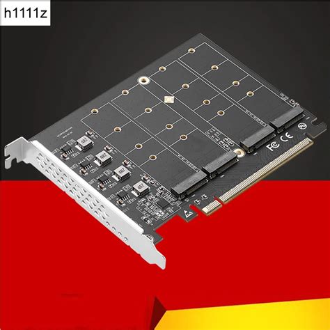 Pcie 40 Nvme Adaptador Pci Express X16 Para 4 Portas M2 M Chave Nvme