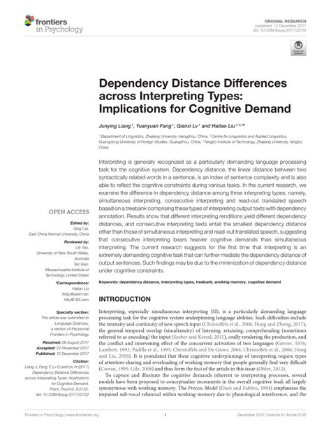 Pdf Dependency Distance Differences Across Interpreting Types
