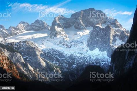 Dachstein 잘츠카머구트 어퍼 오스트리아 오스트리아에서 오스트리아 알프스에서 산의 아름 다운 보기 다슈타인 산맥에 대한