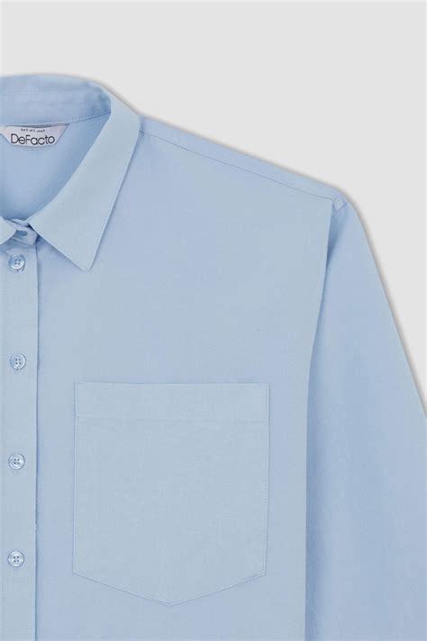 Mavi Kadın Oversize Fit Gömlek Yaka Oxford Uzun Kollu Gömlek 2648197