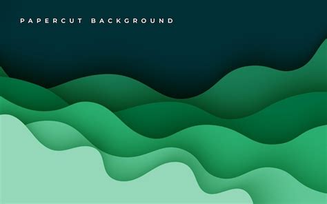 Premium Vector Multi Layers Green Texture 3d Papercut Layers In