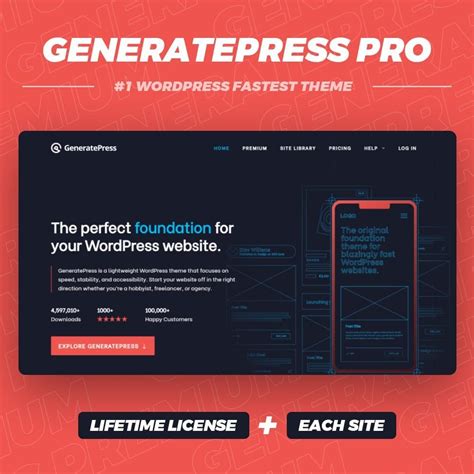Original License Key Activation For Generatepress Premium With Auto Updates Cheap Price R