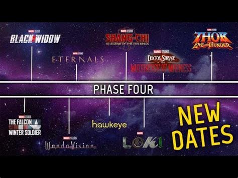 Marvel Mcu Phase Four New Avengers Release Dates And Movies Youtube
