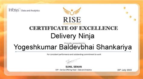 Yogesh Shankariya On Linkedin Infosys Awardsforexcellence