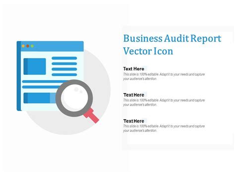 Business Audit Report Vector Icon Ppt Powerpoint Presentation Slide