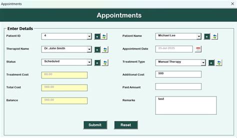 Physiotherapy Clinic Management System V10 In Excel Vba Pk An Excel