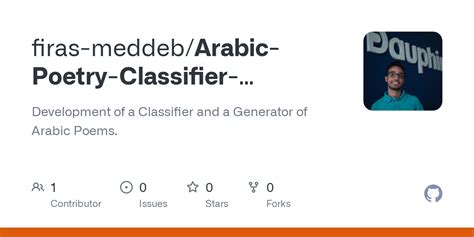 Github Firas Meddeb Arabic Poetry Classifier Generator Development