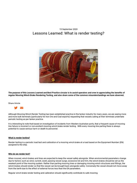 lessons learned what is render testing rightship pdf