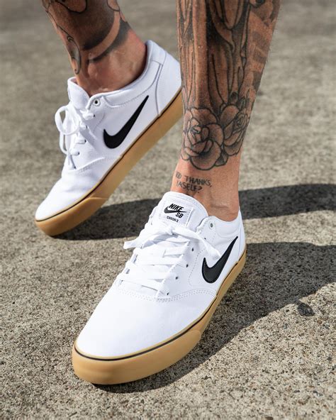 Shop Nike Chron 2 Shoes In White/black-white-gum Light B - Fast ...