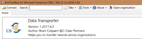 XrmToolBox Data Transporter Carl De Souza