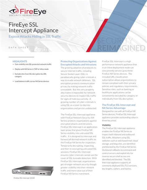 Ssl Intercept Appliance