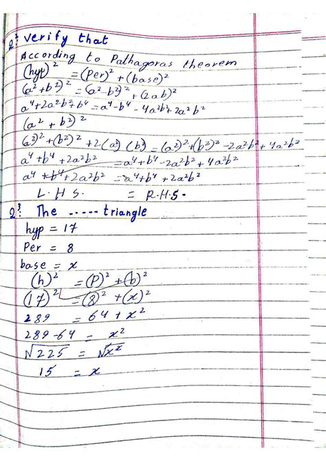 Solution Pythagoras Theorem Full Chapter Solved Best Studypool