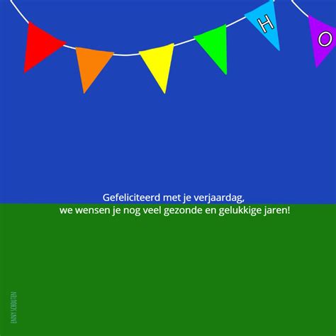 Verjaardagskaart Witte Kat Met Feestvlaggetjes Verjaardagskaarten