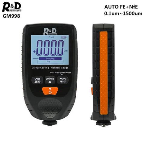 Толщиномер R & D GM998 0-1500 микрон Fe & NFe автоматический тестор ...