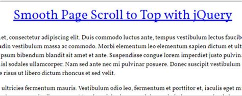 Free JQuery Scroll To Top Plugins