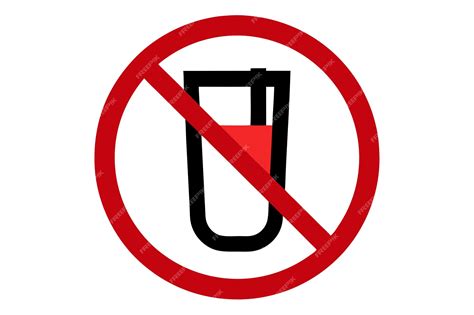 Señales De Zona Prohibida Y Libre De Alcohol Vector Premium