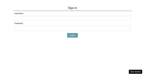 test login page tasks typescript 24 04 codesandbox