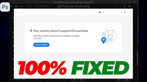 photoshop beta your country doesn t support this purchase fixed
