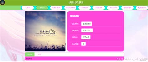 基于springboot vue的校园论坛系统 springboot vue 论坛模块 csdn博客