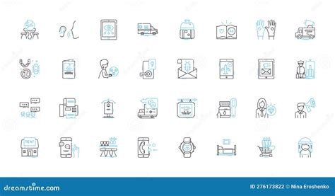 Support Desk Linear Icons Set Assistance Help Service Response