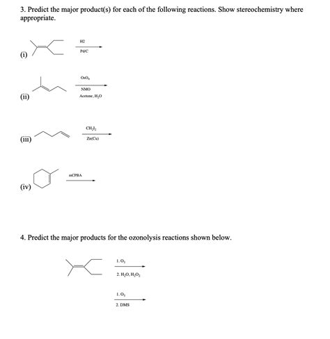 Solved Predict the major product(s) ﻿for each of the | Chegg.com