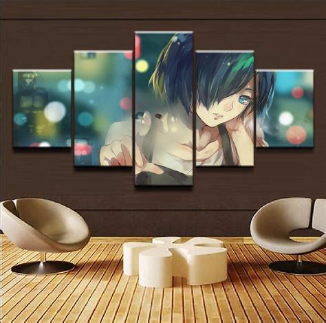 Tokyo Ghoul Touka Kirishima 5piece Canvas Wall Art Modern Home Decor