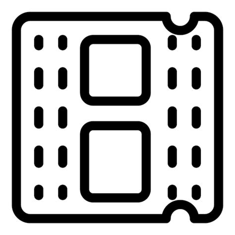 Pc Prozessor Symbol Umriss Des Pc Prozessor Vektorsymbols Für Webdesign