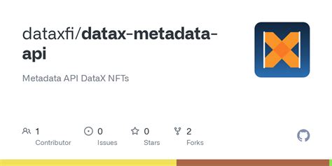 Github Dataxfidatax Metadata Api Metadata Api Datax Nfts