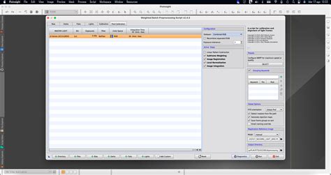 utilizzare la weighted batch preprocessing di pixinsight per calibrare