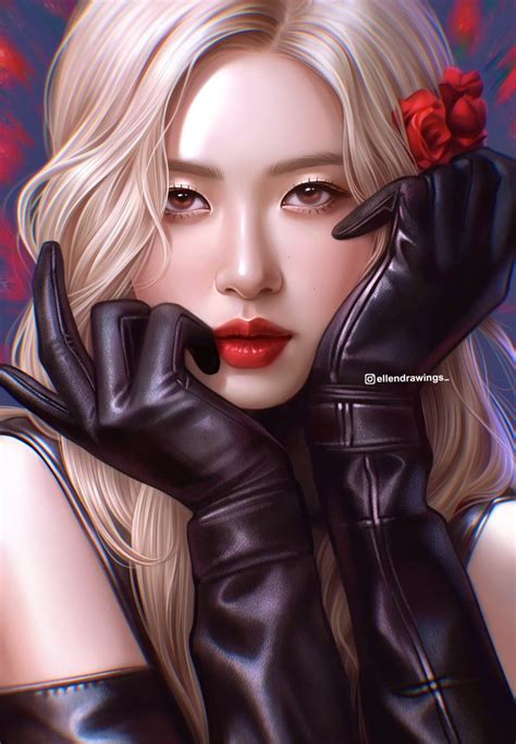 Ellendrawings On Twitter New Fanart With Dear Rosé🌹 ️ Hope You Like