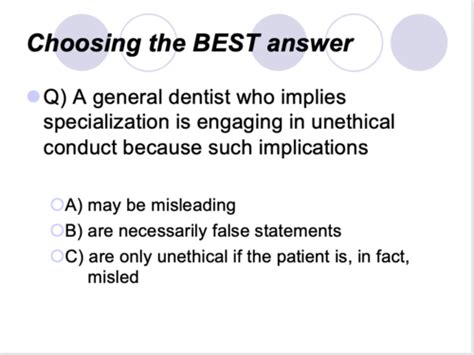 ADA Code And Ethics Review PELD FINAL Flashcards Quizlet