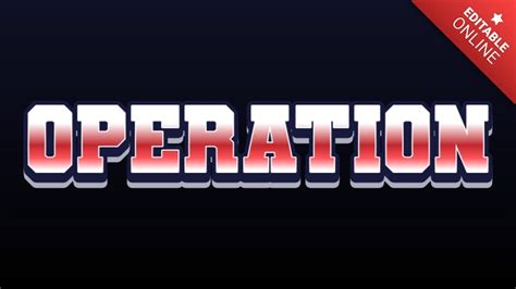 Operation Daemon 3d Text Effect Generator