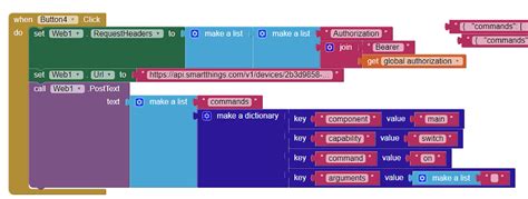 401 Error With Smartthings Api Mit App Inventor Help Mit App Inventor Community