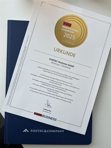 Fostec Ventures Als Innovationschampion 2025 Ausgezeichnet Fostec