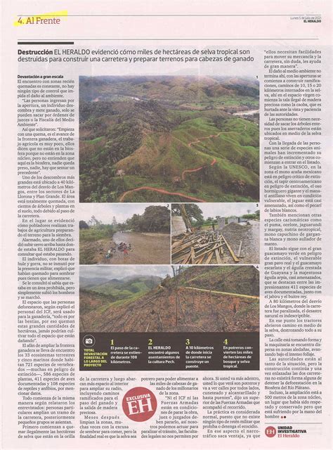 Ecocidio en la Reserva de la Biosfera del Río Plátano Hemeroteca