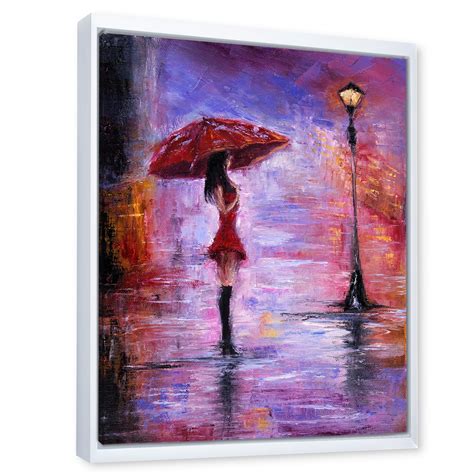 Girl With Umbrella Painting