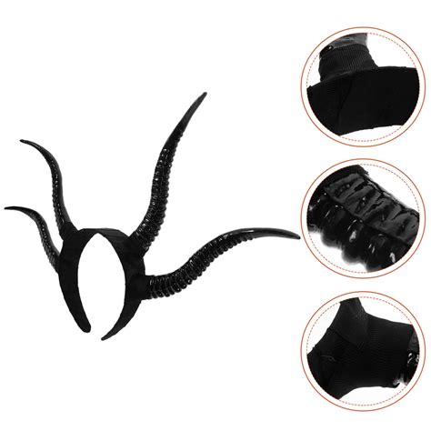 زي تاج شيطان للنساء ، ربطة شعر ، ملابس الهالوين ، ربطة رأس قرن الثور للمهرجان Arabshoppy