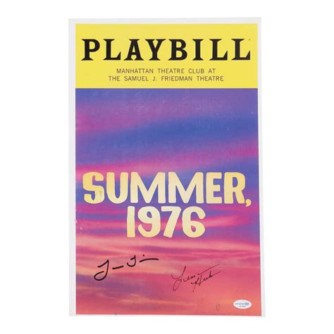 Jessica Hecht And Laura Linney Signed Summer 1976 Playbill Poster