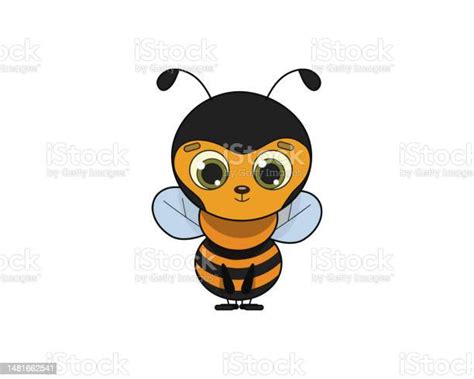 Bienenvektor Isoliertes Farbiges Symbol Bienentiervektorsymbol