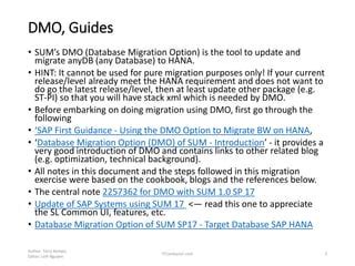BW Migration To HANA Part 2 SUM DMO Tool For SAP Upgrade Migration
