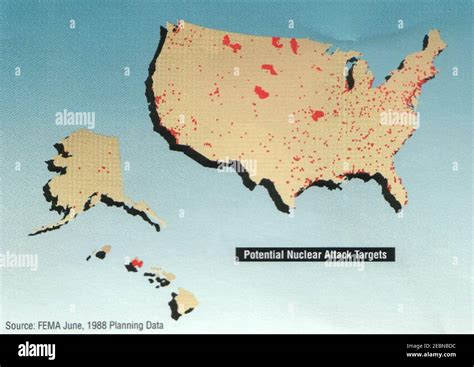 Nuclear Map Of The U S Stock Photo Alamy