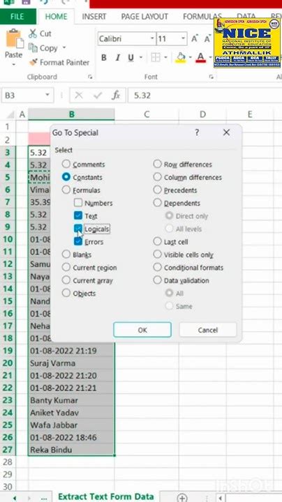 Excel Easy Tip🔥extract Text From Messy Data Shorts Shorts Viral