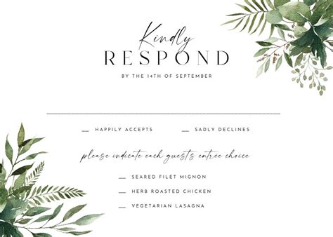 Reply Cards Templates Free Printable Rsvp And Response Card Templates